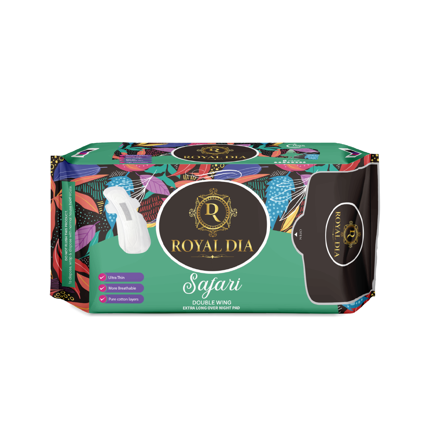 Safari Double Wing Extra Long Overnight Pad – ROYAL DIA GLOBAL