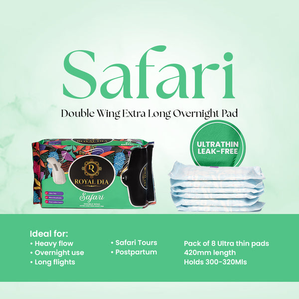Safari Double Wing Extra Long Overnight Pad – ROYAL DIA GLOBAL